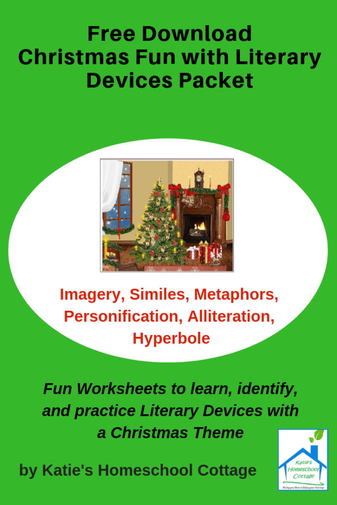 Christmas Fun with Literary Devices Packet | Katie's Homeschool Cottage